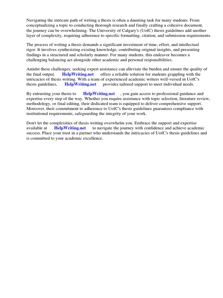 Uofc Thesis Guidelines | PDF | Thesis | Ios