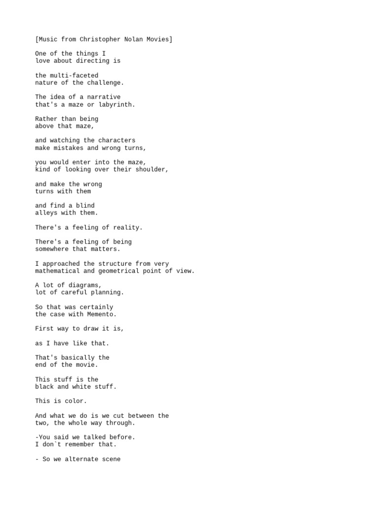 How Christopher Nolan Writes and Directs a Movie The Director's Chair ...