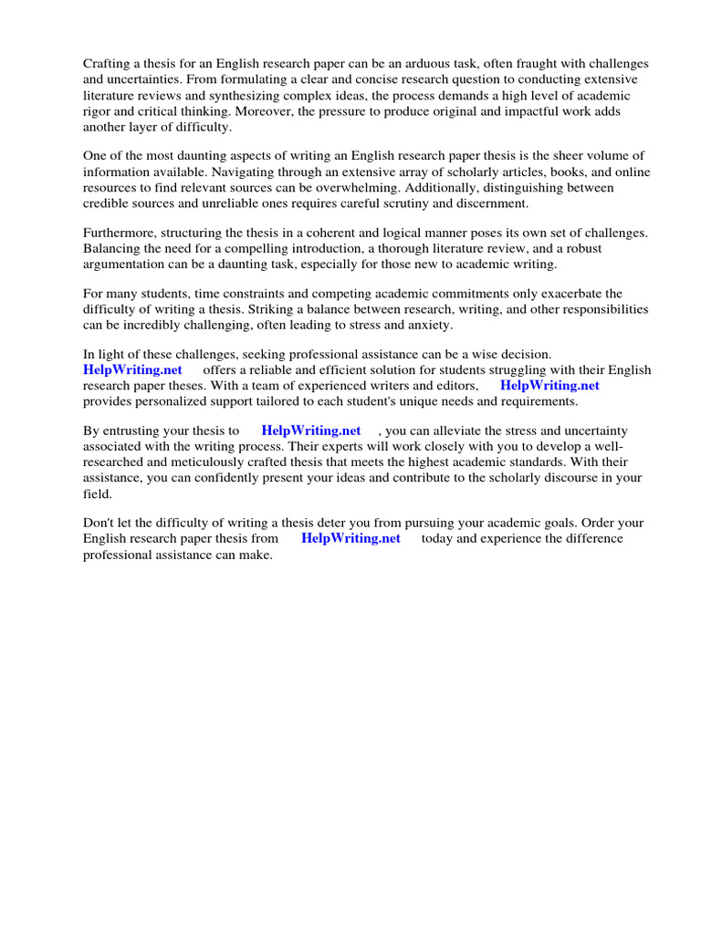 Tips for Writing an English Thesis | PDF | Academic Publishing | Essays