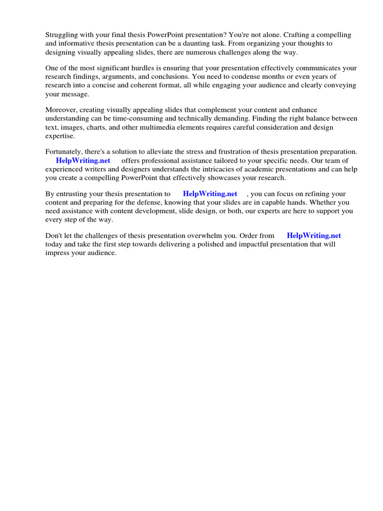 Master Thesis Presentation Tips | PDF | Computers