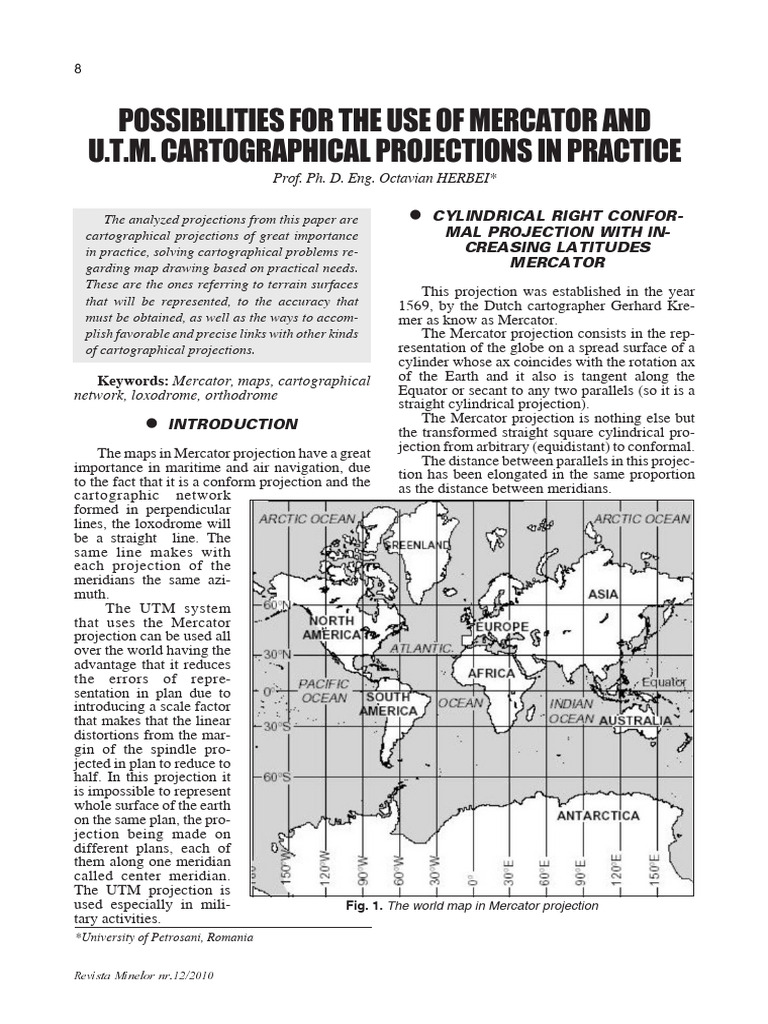 Mercator and UTM Projections Explained | PDF