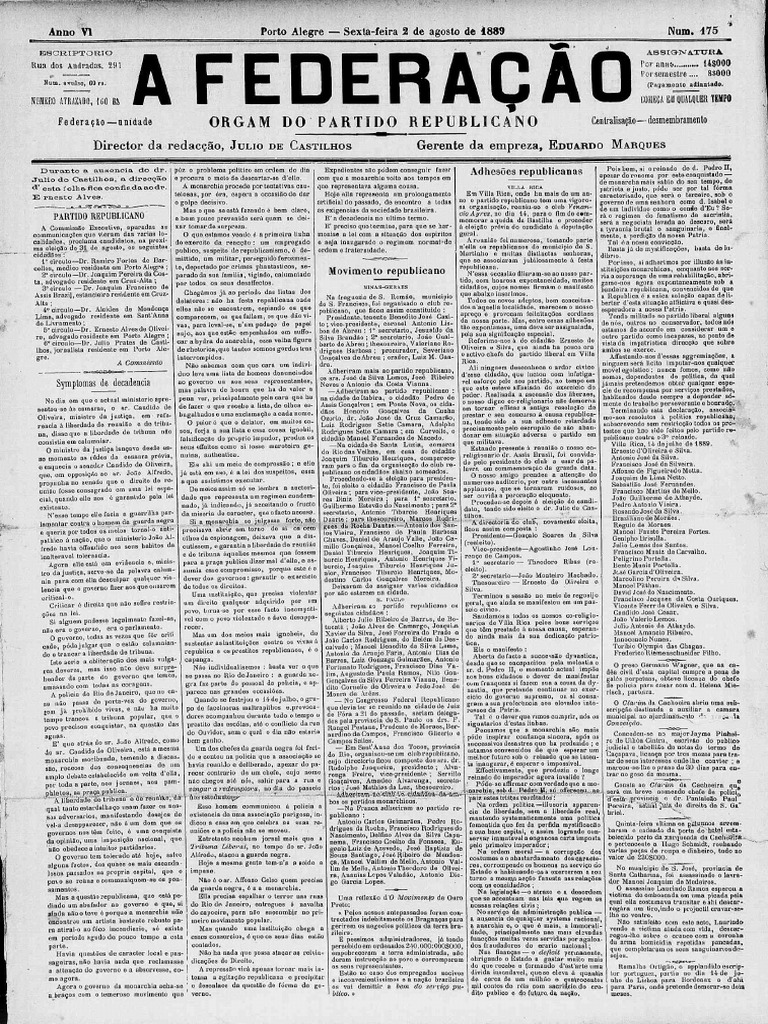Jornal A Federação 1889 | PDF