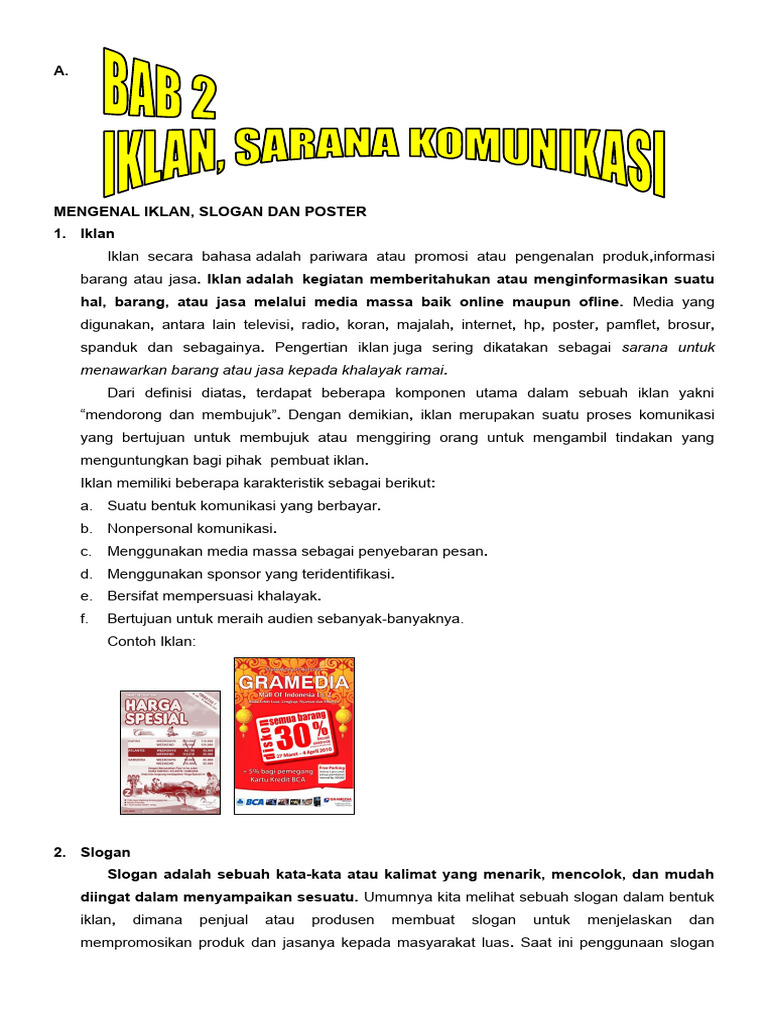 Memahami Iklan, Slogan, dan Poster | PDF