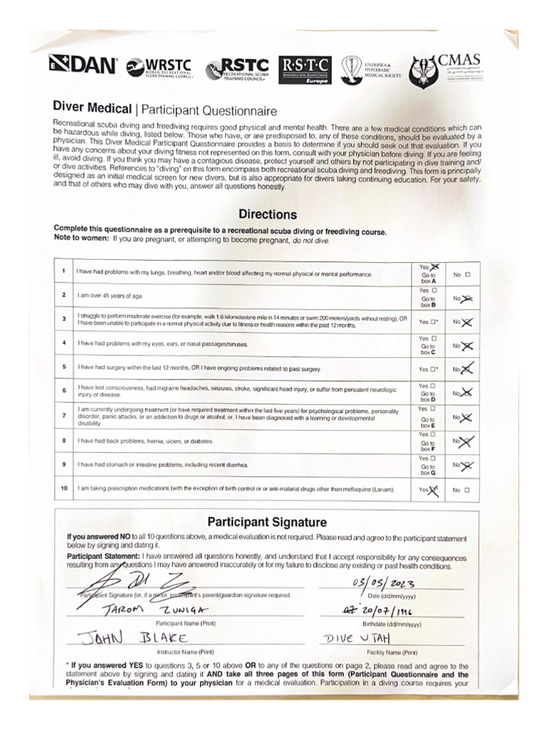 Medical Approval Form | PDF
