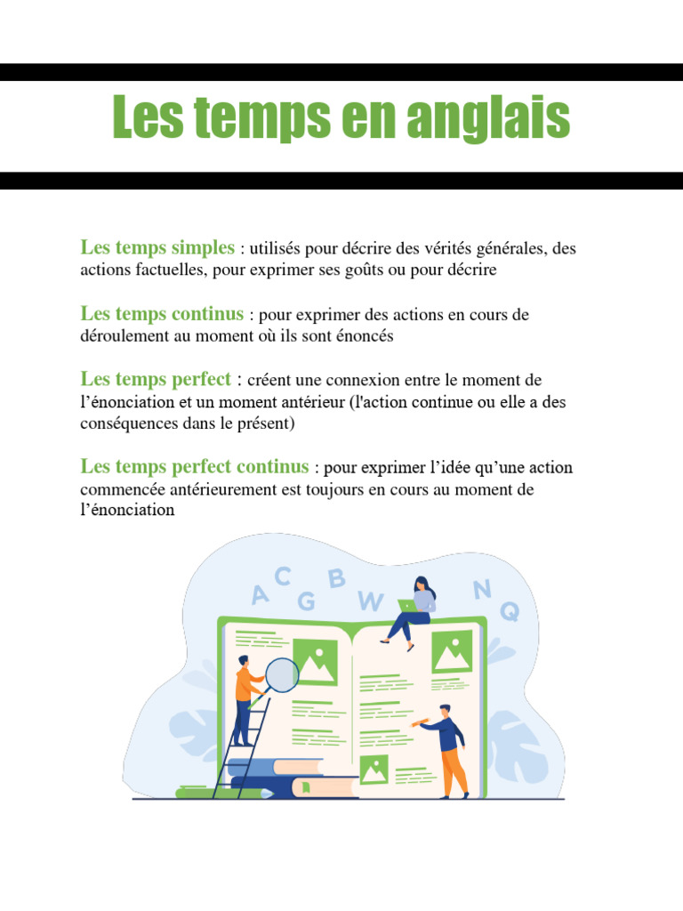 Les Temps en Anglais : Guide Complet | PDF | Verbe | Typologie linguistique