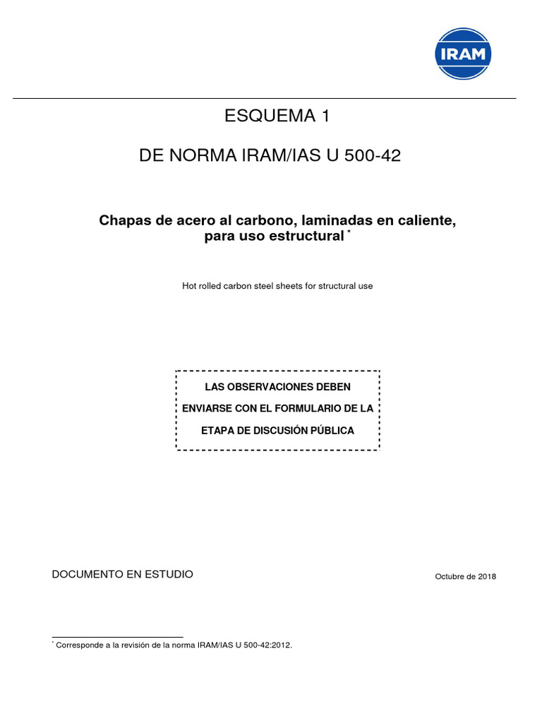 2018 - U 500-42 - esquema 1 DP | PDF | Acero | Soldadura