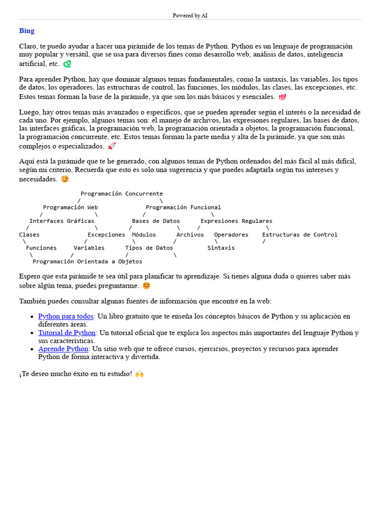 Piramide D Python | PDF | Python (lenguaje de programación ... Piramide D Python | PDF | Python (lenguaje de programación ...