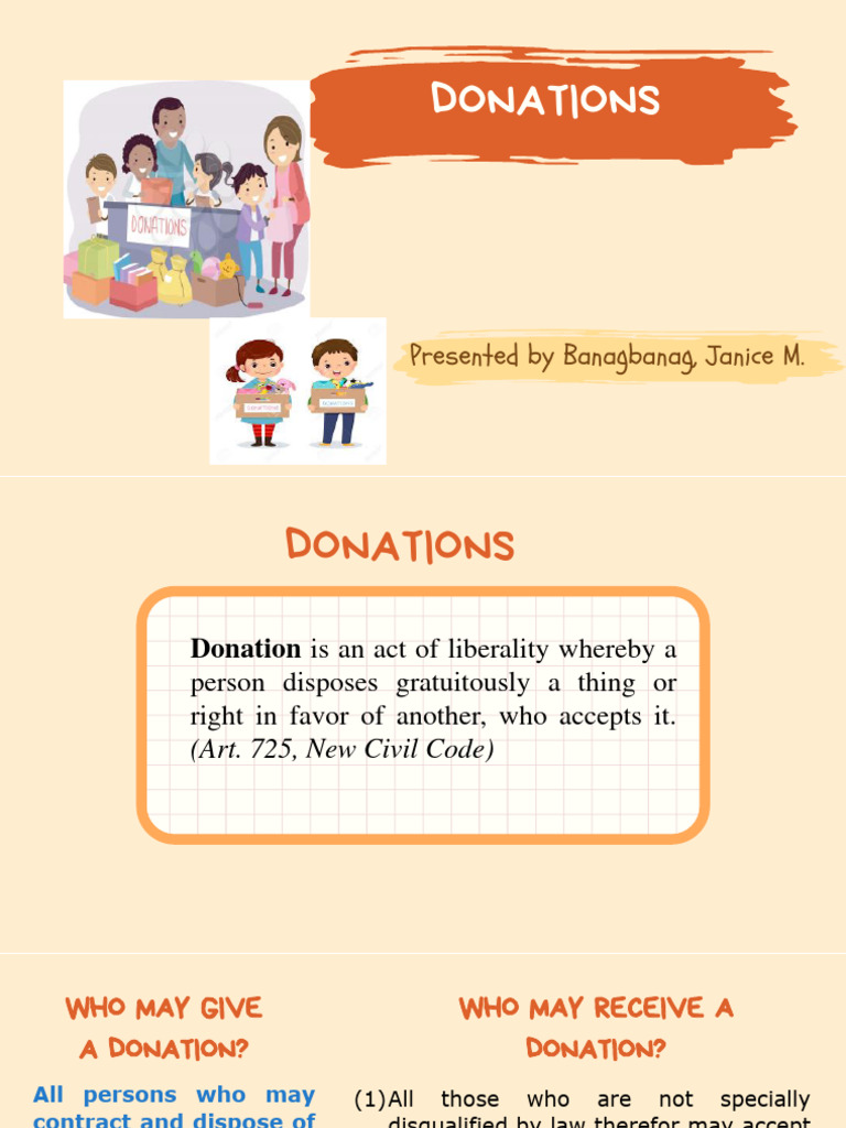 Chapter 3 DONATIONS | PDF | Law