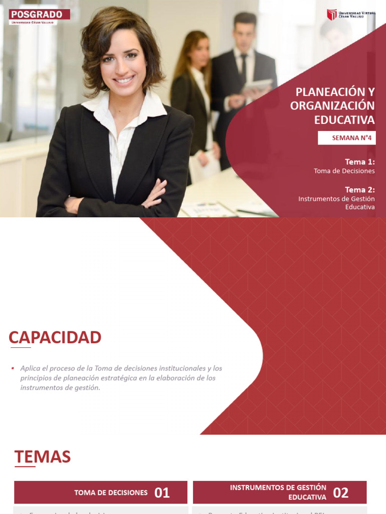 Planeación y Organización Educativa - Sem4 | PDF | Planificación | Toma de decisiones