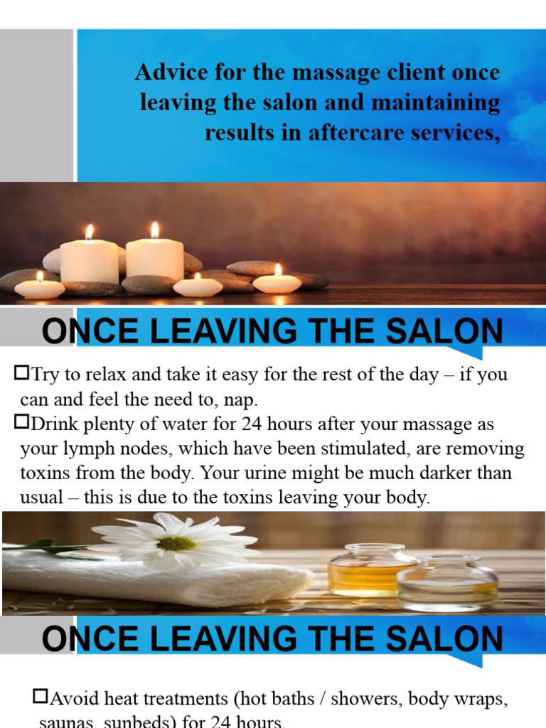 Post-Massage Aftercare Tips | PDF | Massage | Clinical Medicine