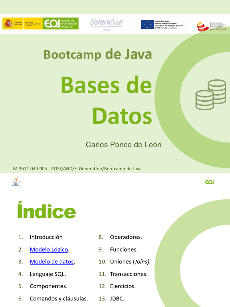 BBDD Docu General - CPL | PDF | SQL | No Sql