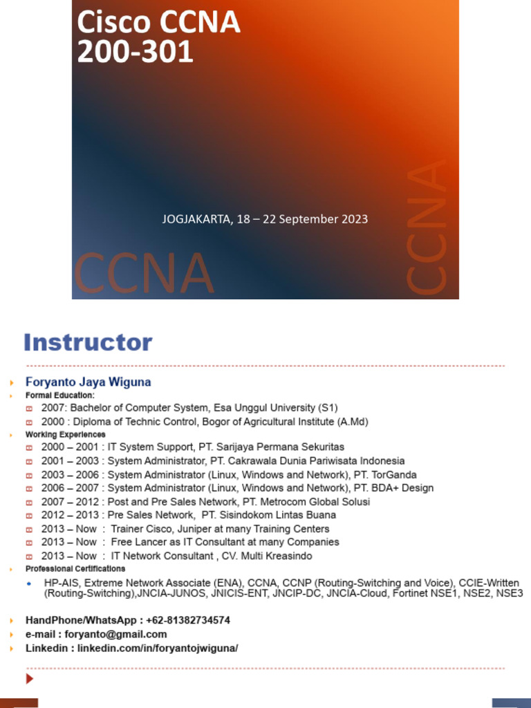 CCNA Enterprise 200 301 Modul1 | PDF | Computers | Technology & Engineering