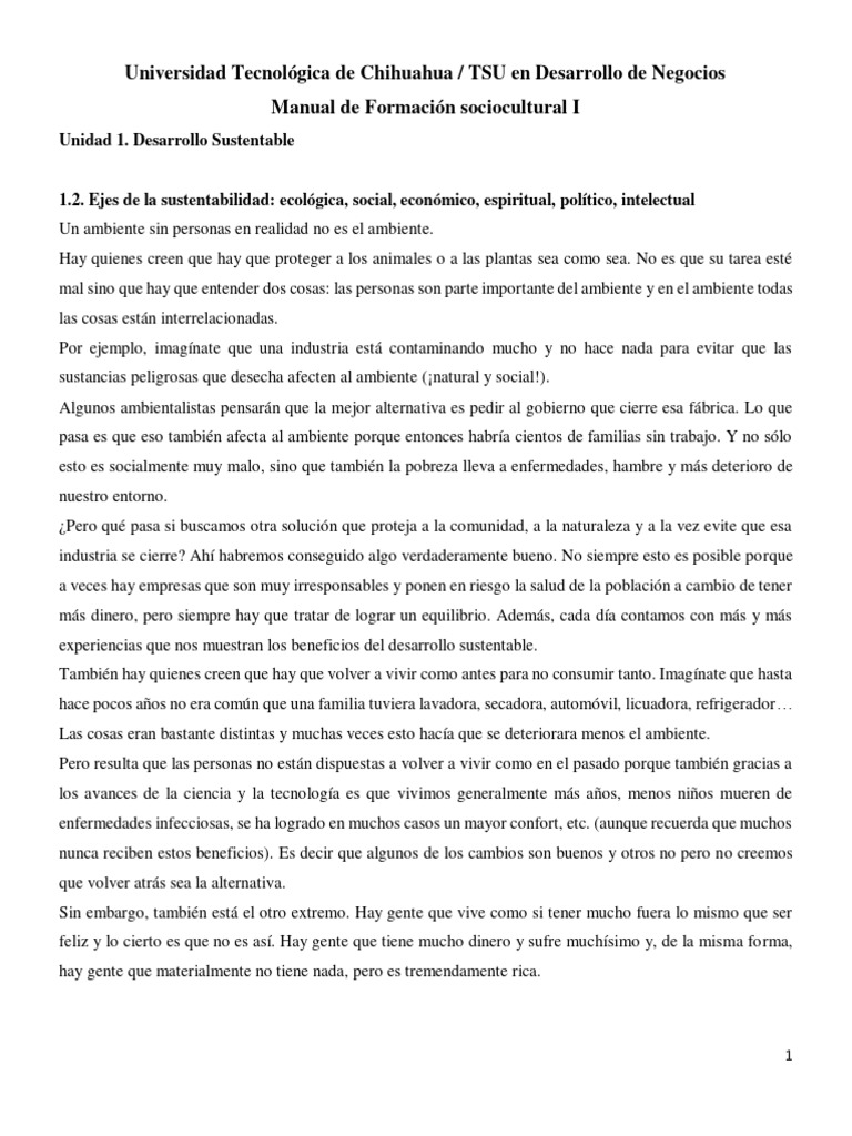 Manual. Tema 2. Desarrollo Sustentable | PDF | Sustentabilidad | Desarrollo sostenible