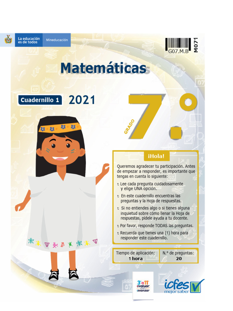Cuadernillo-Matematicas-7-1 - 1a4 | PDF
