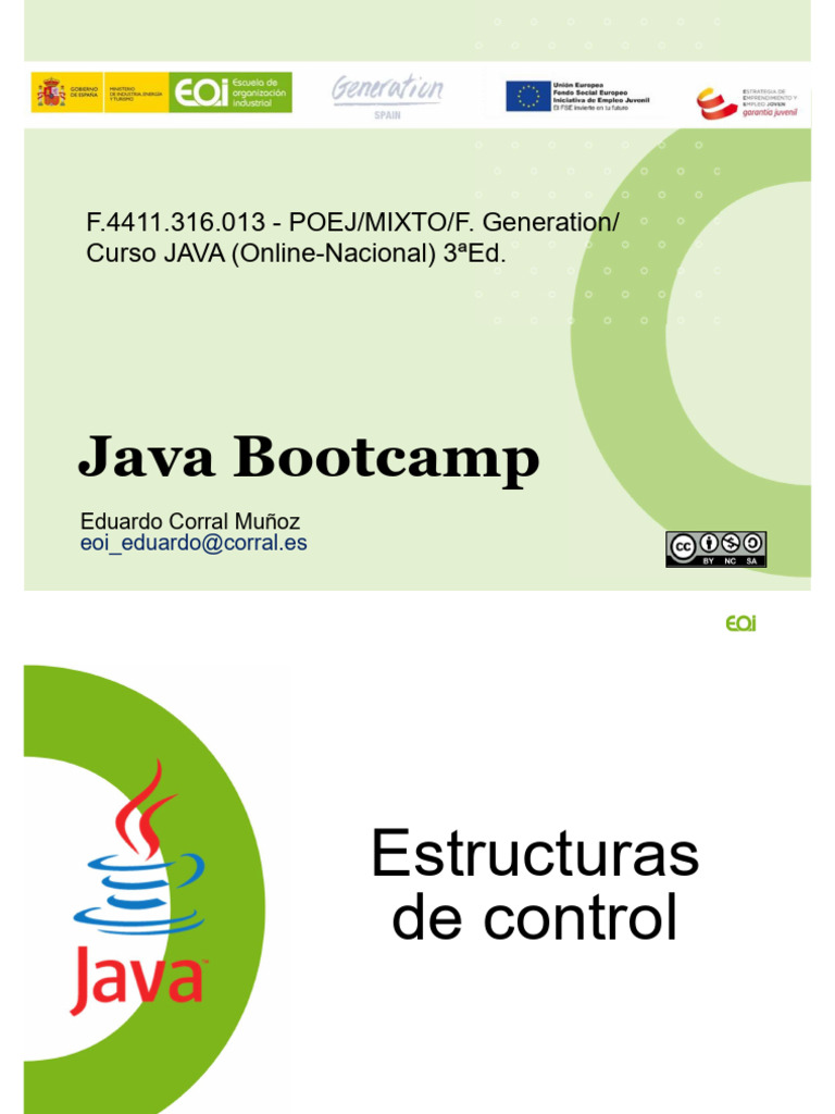 Java 5 | PDF | Flujo de control | Ingeniería Informática