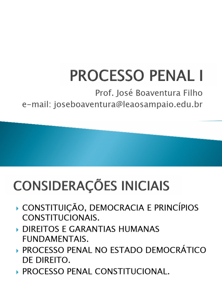 Princípios Do Processo Penal | PDF