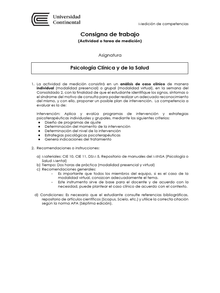 Consigna | PDF