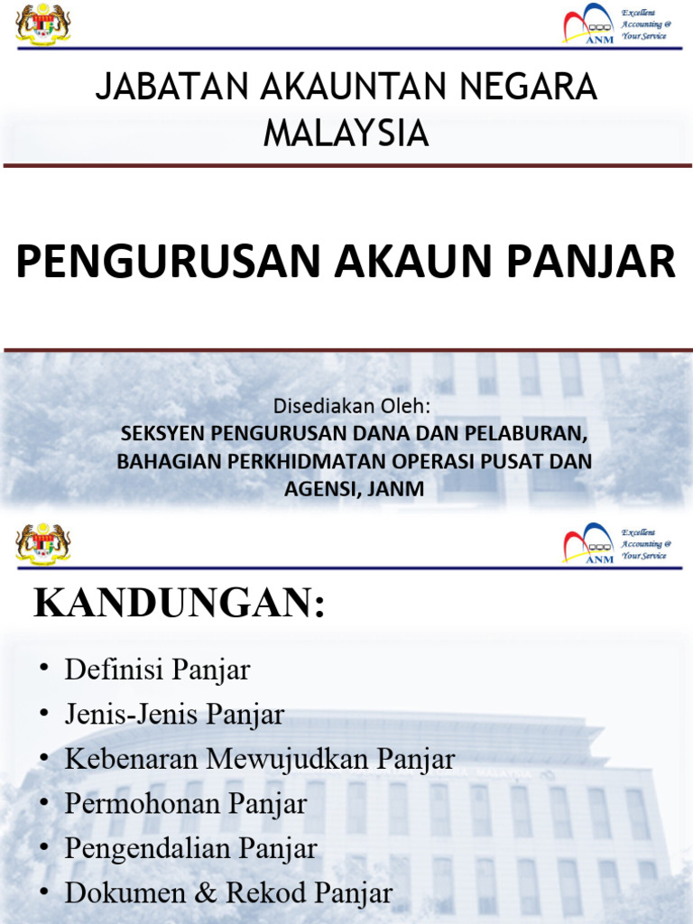 Pengurusan Akaun Panjar | PDF