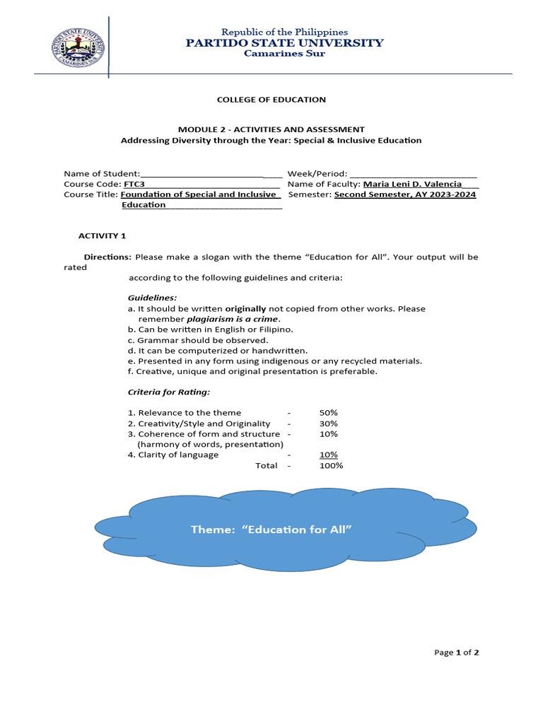 M2 Act. 1 | PDF | Cognition | Learning
