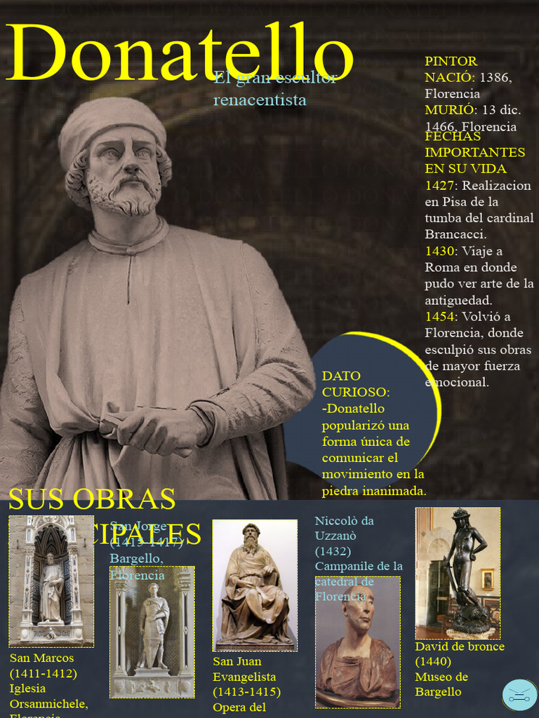 Biografía y obras de Donatello | PDF