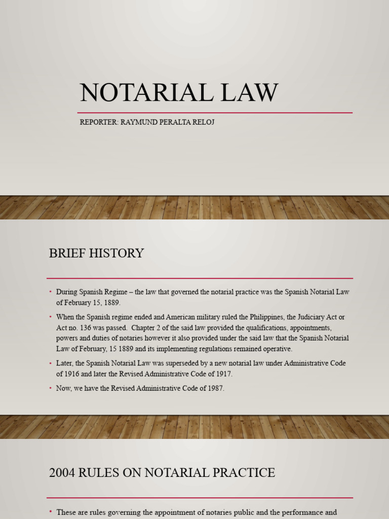 Notarial Law | PDF | Notary Public | Affidavit