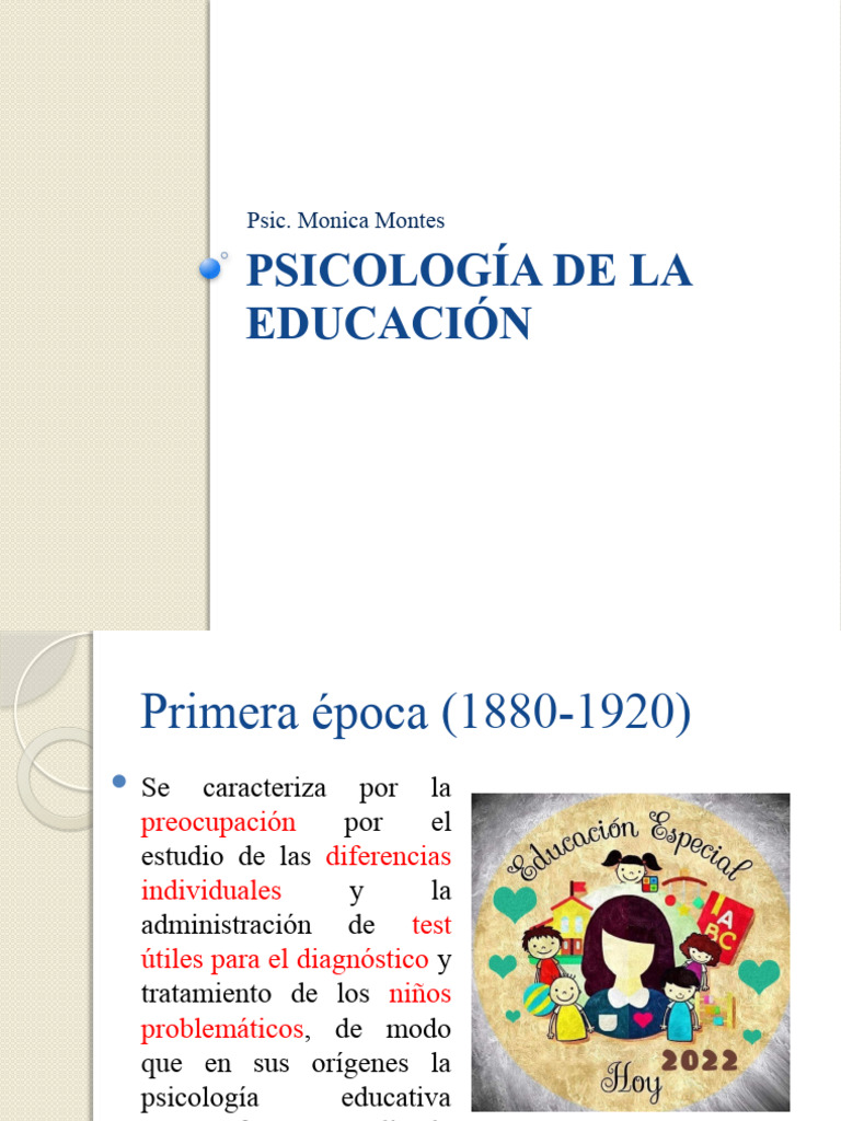 Psicología de La Educación | PDF | Sicología | Psicología Educacional