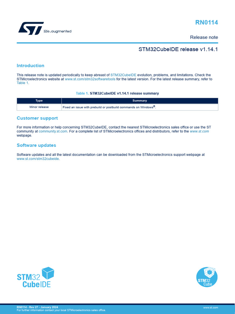 Stm32cubeide V1 14 0 Download Free Pdf Microcontroller C