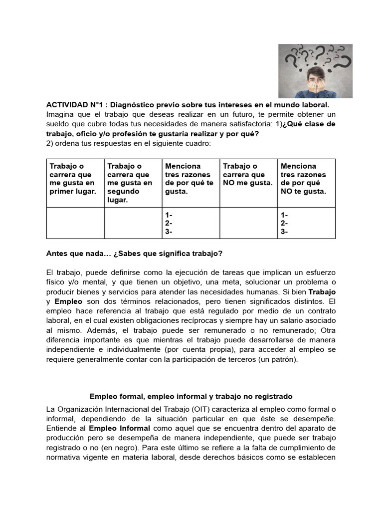 Clase 2 - Introducción Al Mundo Laboral | PDF | Derecho laboral | Empleo Clase 2 - Introducción Al Mundo Laboral | PDF | Derecho laboral | Empleo