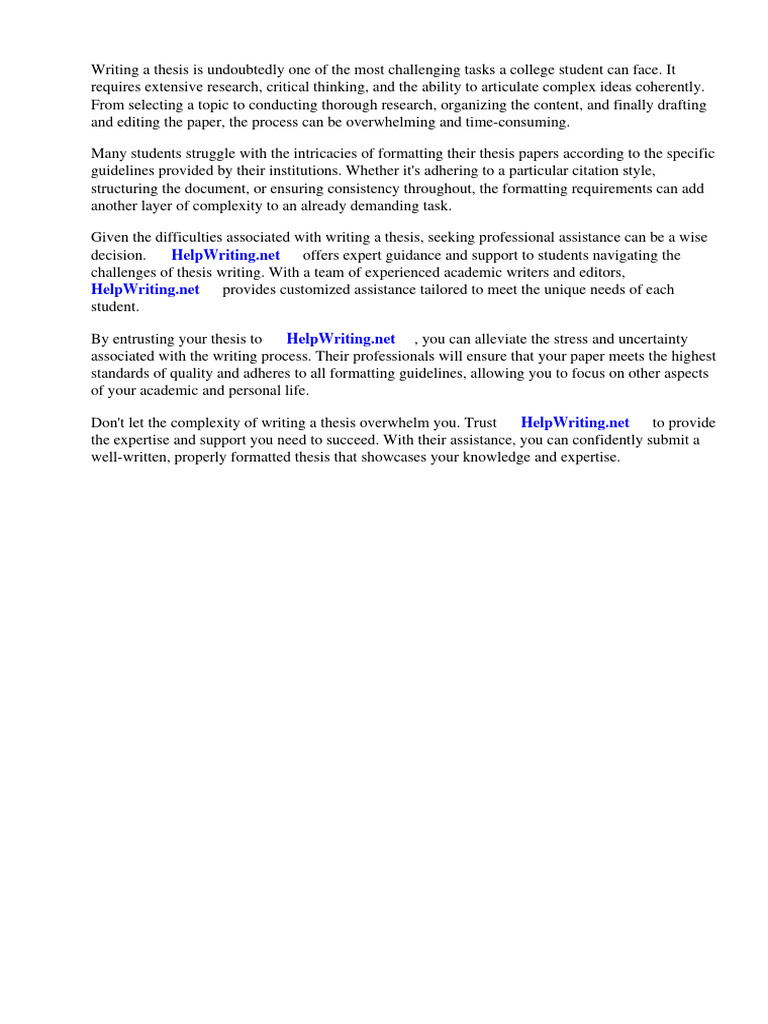 College Thesis Paper Format | PDF | Thesis