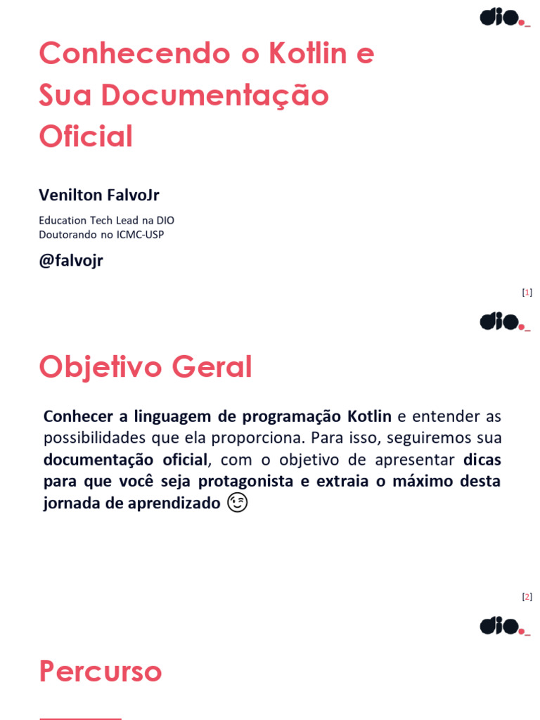 Curso 1 - Conhecendo o Kotlin e Sua Documentação Oficial | PDF ...