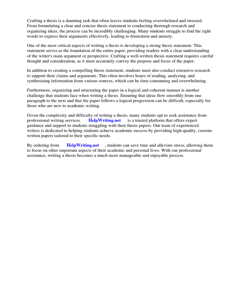 Definition Thesis Statement | PDF