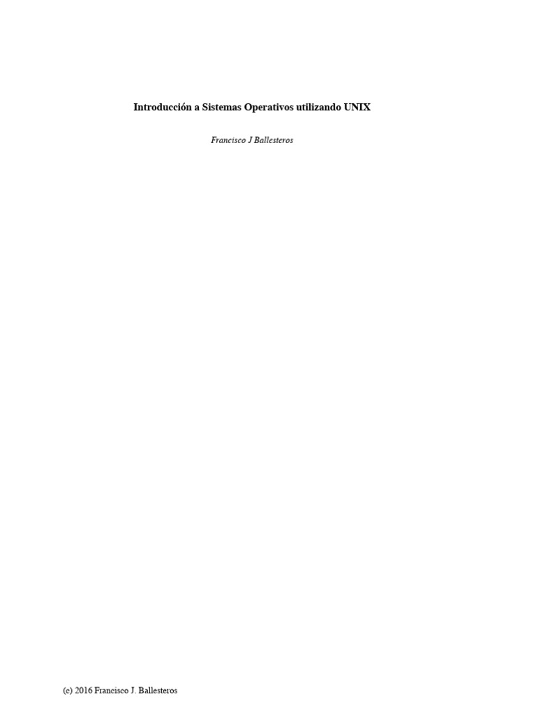 Sistema Operativo Unix | PDF Sistema Operativo Unix | PDF