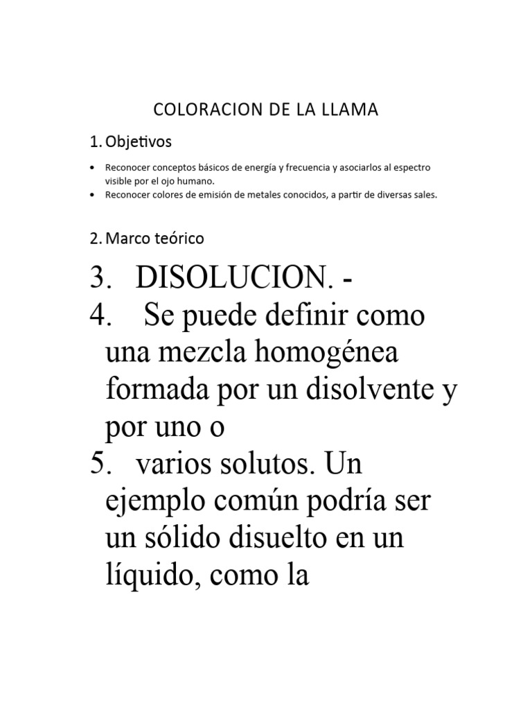 Coloracion de La Llama | PDF
