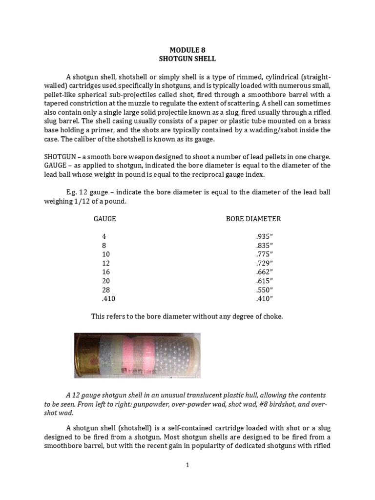 Forensic Ballistics Module 8 | PDF | Shotgun | Caliber