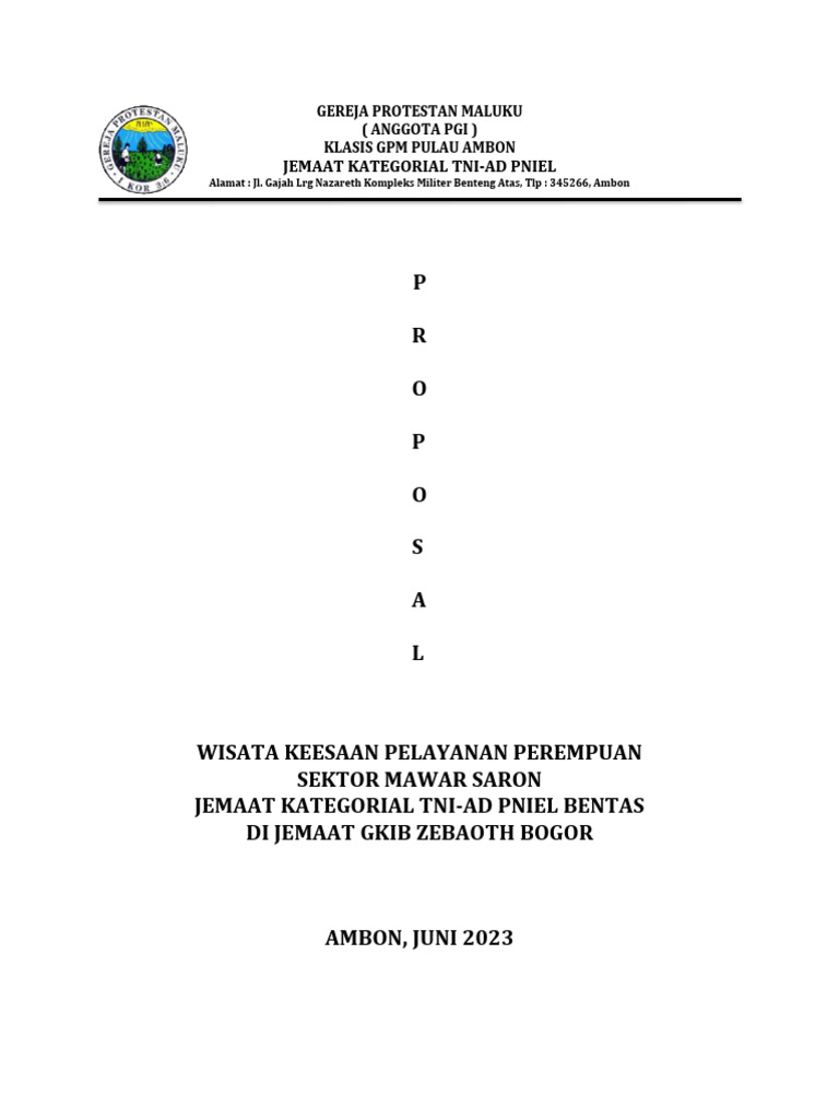 Contoh Proposal Perempuan | PDF