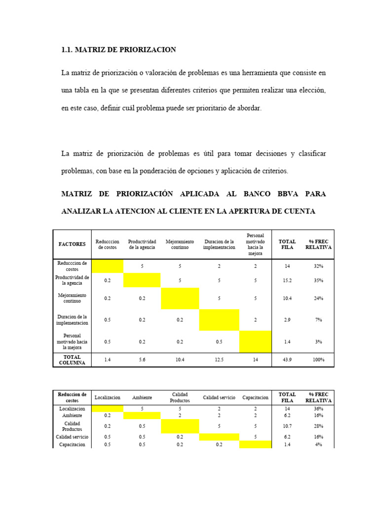 Matriz de Priorizacion | PDF