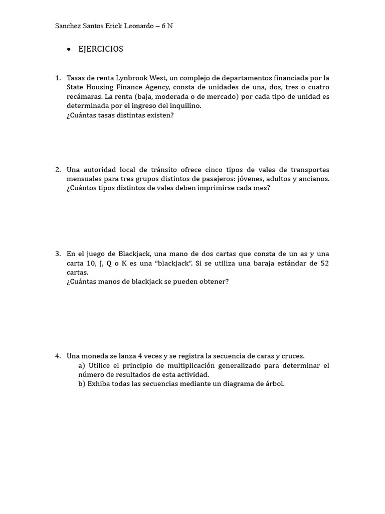 Ejercicios Prob | PDF