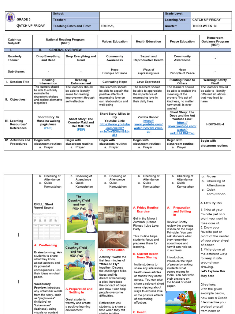 Dll-Catch-Up-Friday-Week 6 | PDF