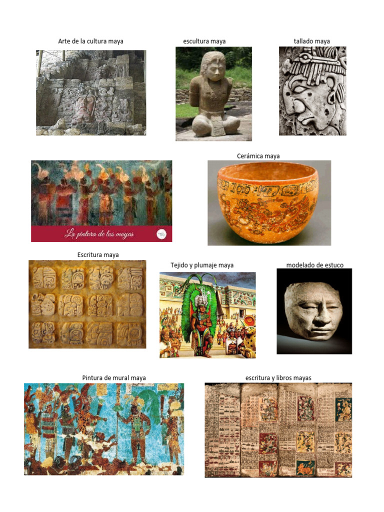 Arte de la cultura maya escultura mayatallado maya | PDF