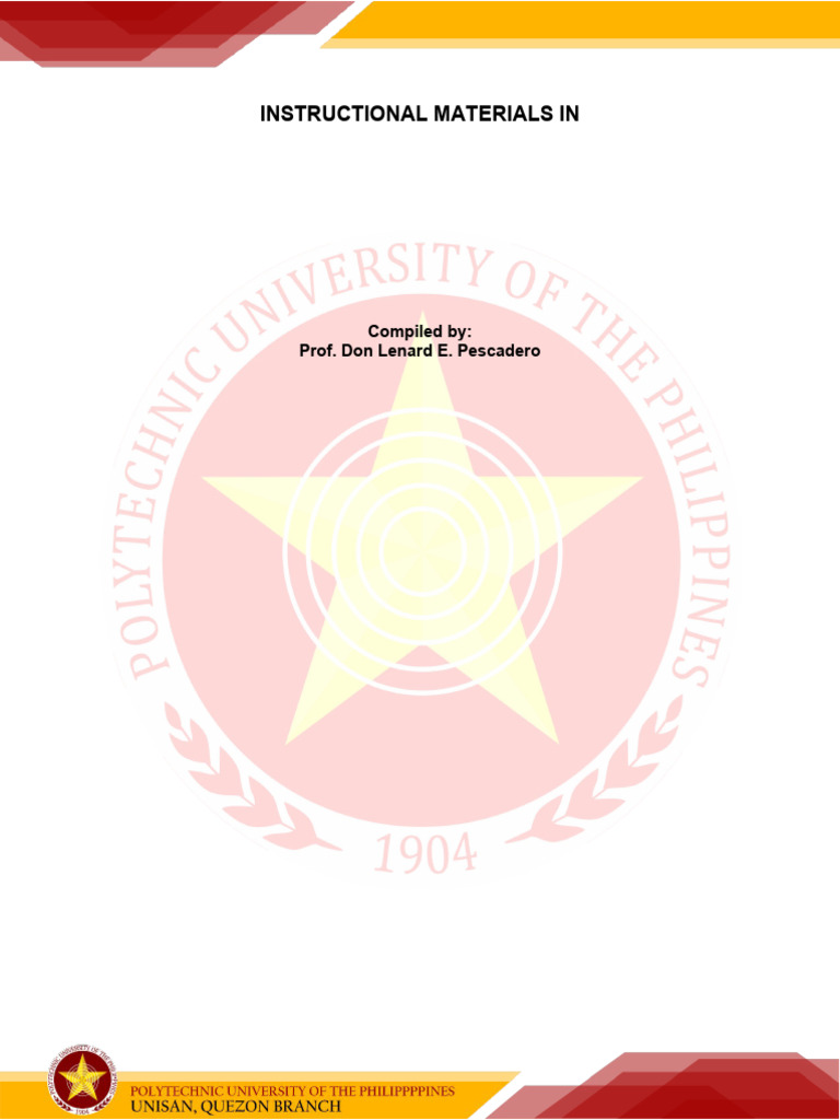 INSTRUCTIONAL MATERIALS template | PDF