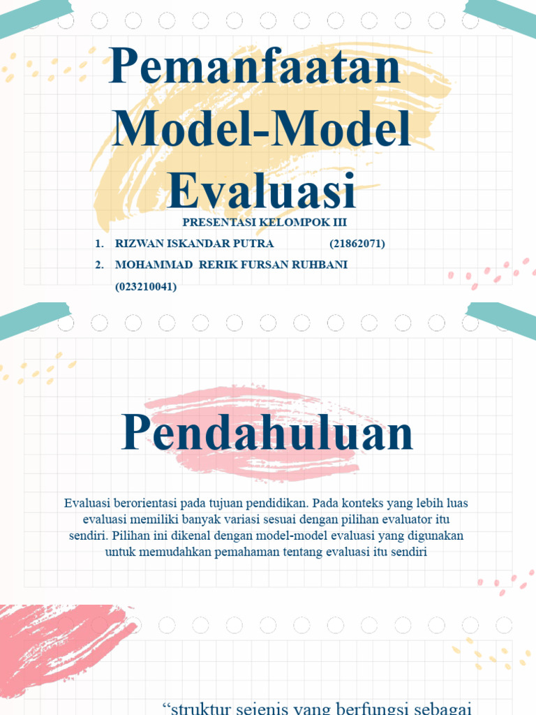 Kelompok II - Pemanfaatan Model-Model Evaluasi | PDF