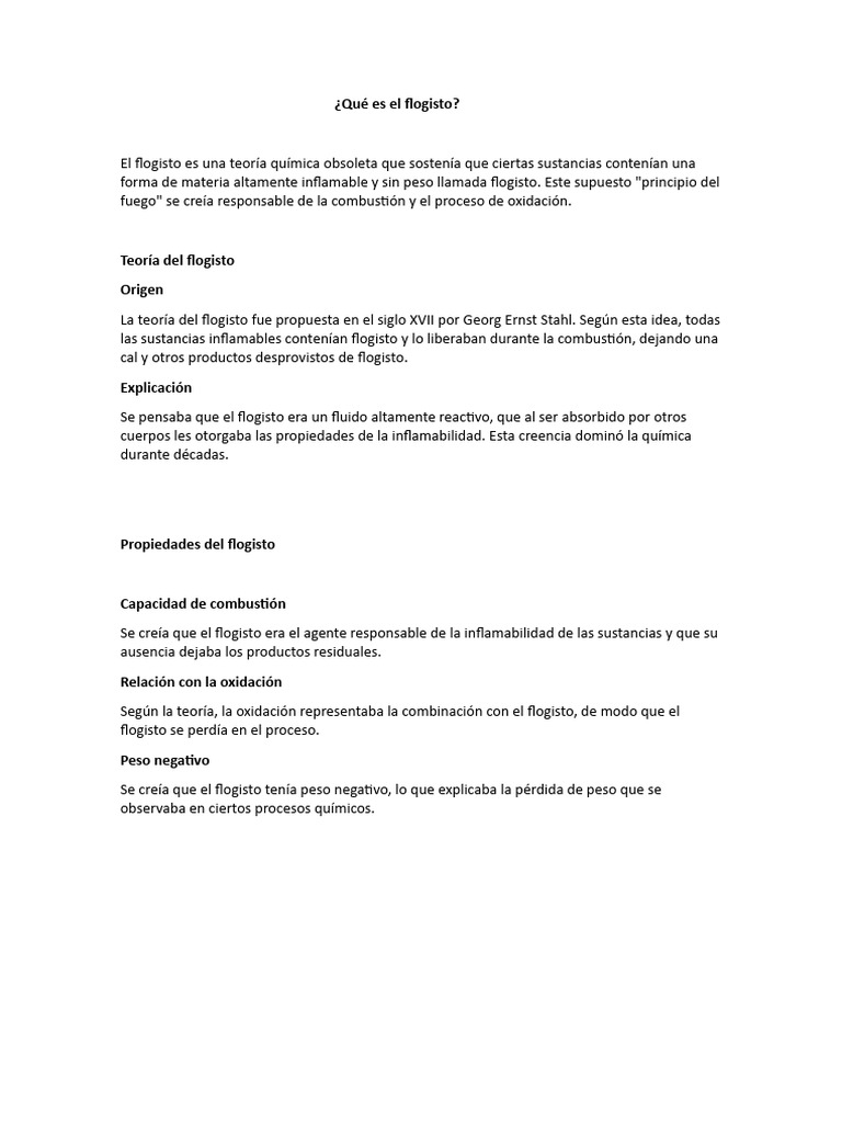 Qué Es El Flogisto | PDF | Ciencias sociales | Filosofía