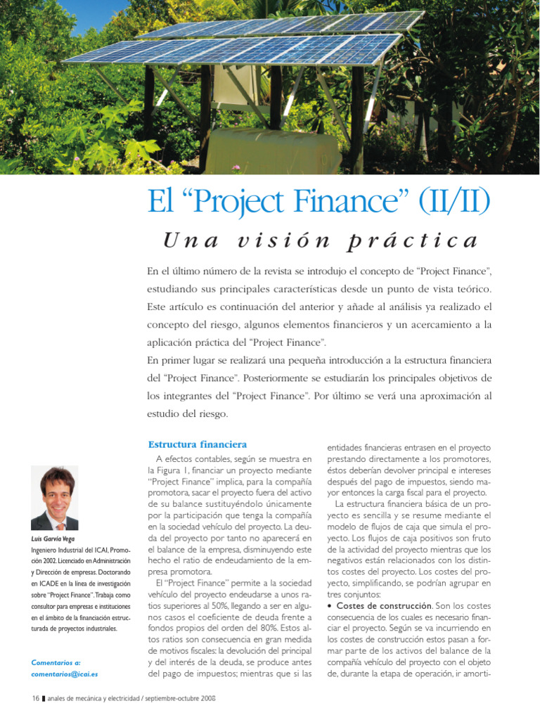 Estructura Financiera en Project Finance | PDF | Business | Bancos