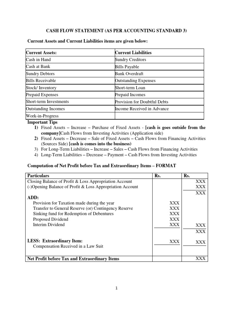 Cash Flow Statement | PDF | Cash Flow Statement | Income Statement