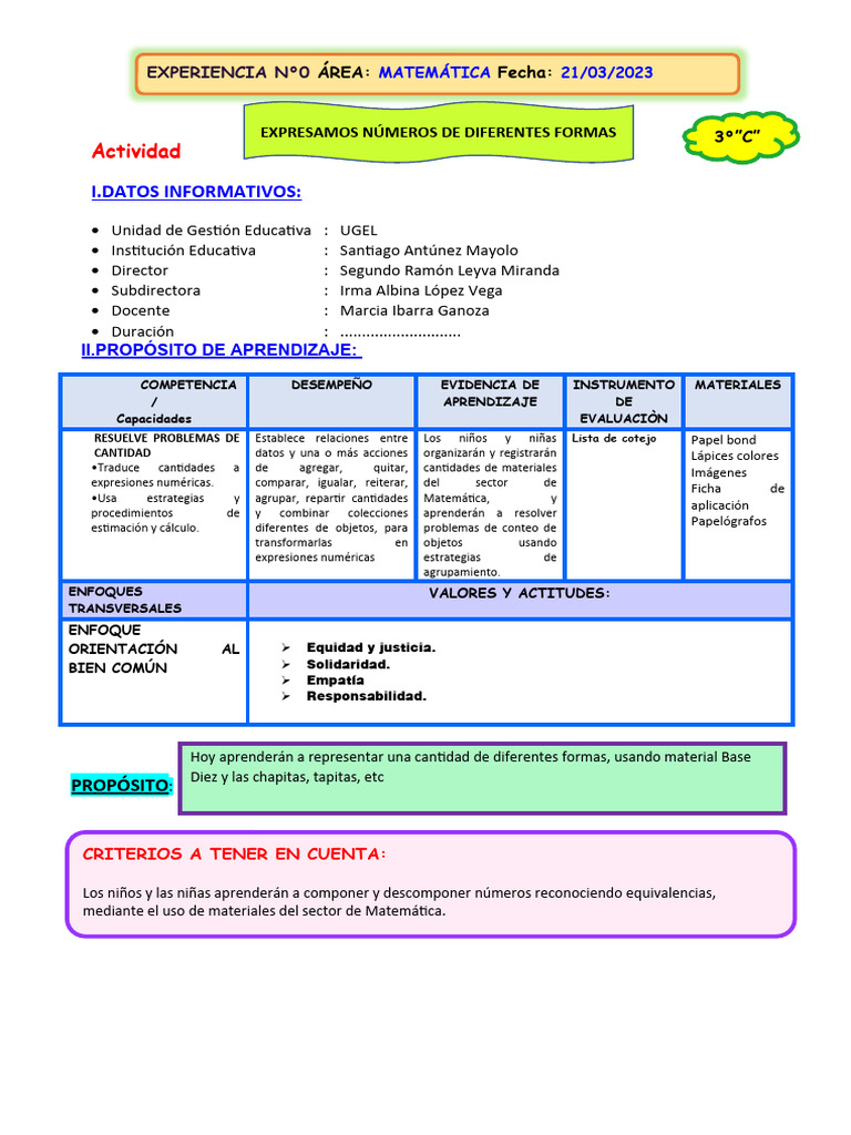 Expresamos Numeros de Diferentes Formas - 21-03-2023 | PDF | Evaluación ...