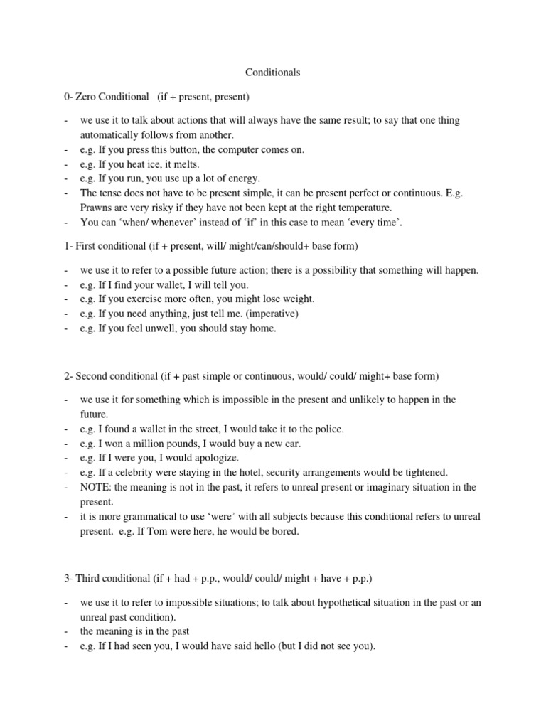 Conditionals | PDF