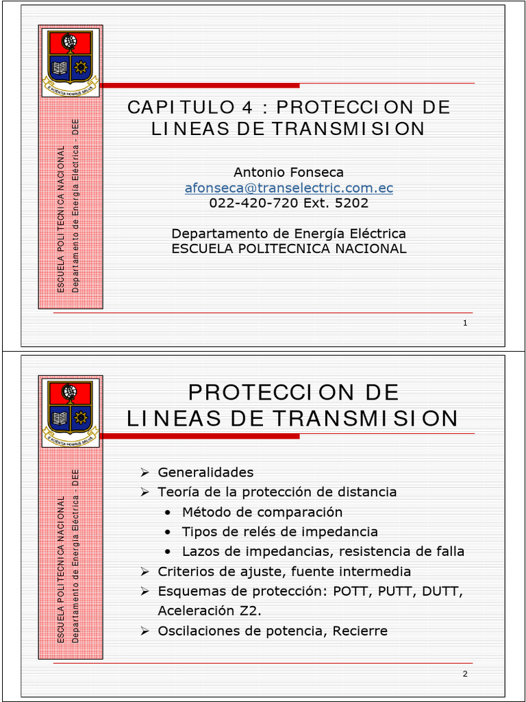 CAPITULO 4 - Parte - 2 PROTECCIONES FONSECA | PDF | Relé | Ingenieria Eléctrica