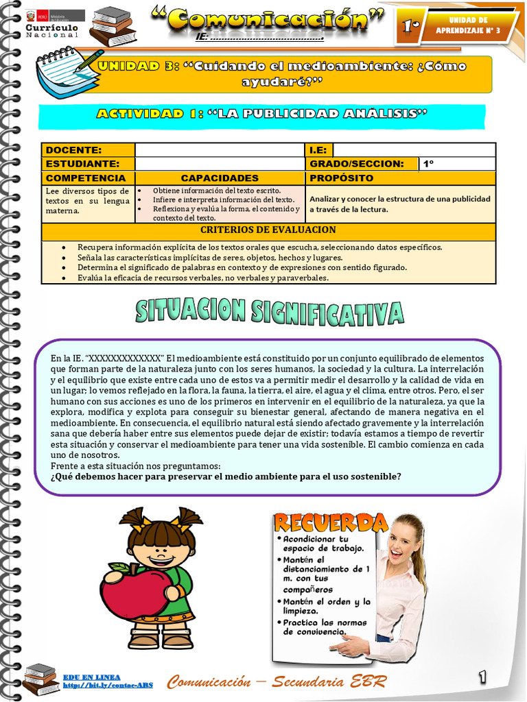 1°act 1 Com U3 Sem 01 - 2023 | PDF
