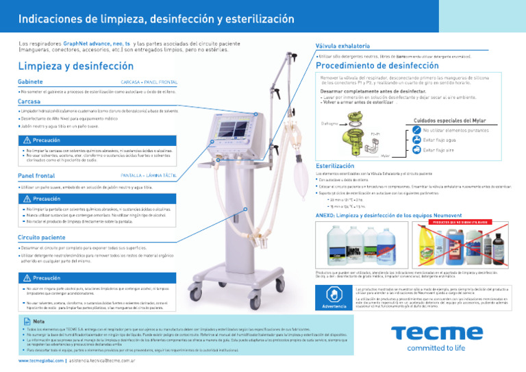 Tecme Instructivo Limpieza Respiradores | PDF