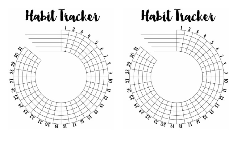 Habit Tracker Circular | PDF